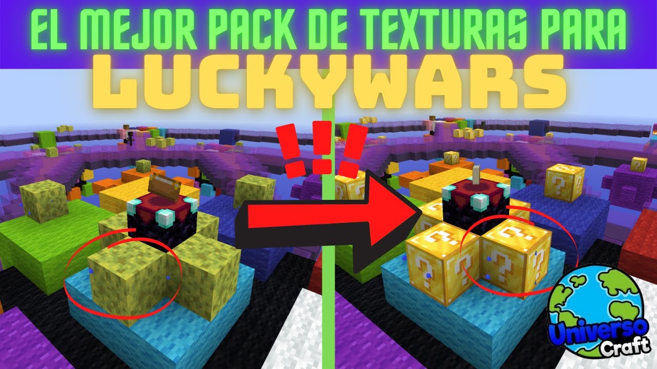 LUCKY BLOCKS TEXTURE PACK PARA LUCKYWARS DE UNIVERSOCRAFT - YouTube