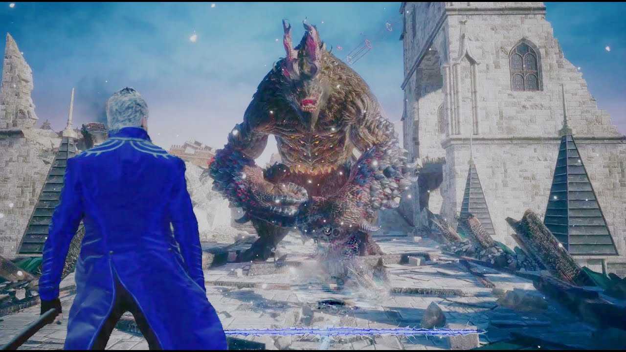 New Playable Vergil VS Goliath Mission 2 in Devil May Cry 5 Gameplay ...