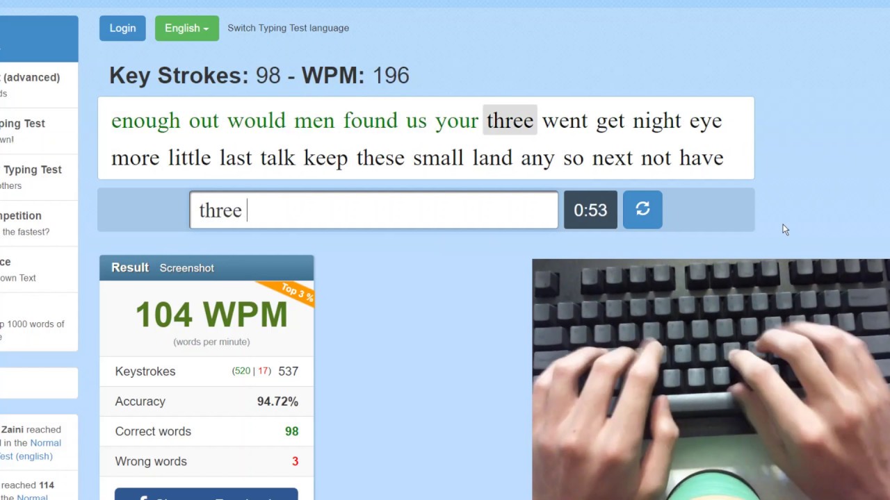 Typing with 3 keyboard layouts (Dvorak, QWERTY, OETA [one handed]) on ...