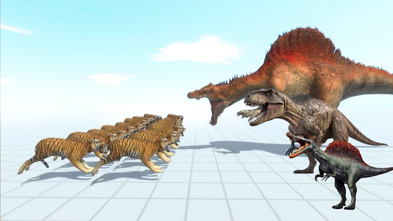 20 Tiger vs All Dinosaurs - From Small to Large - ARBS TV - YouTube
