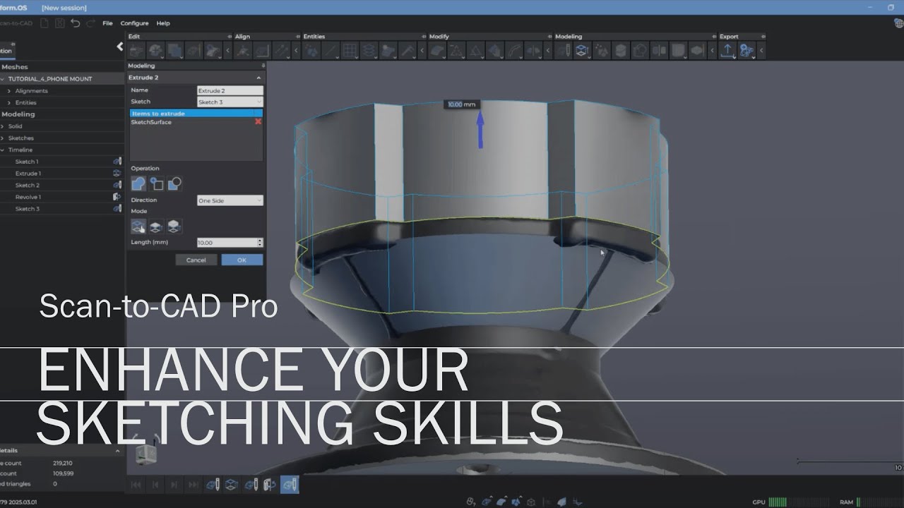Create Detailed Sketches in Scan-to-CAD Pro - YouTube