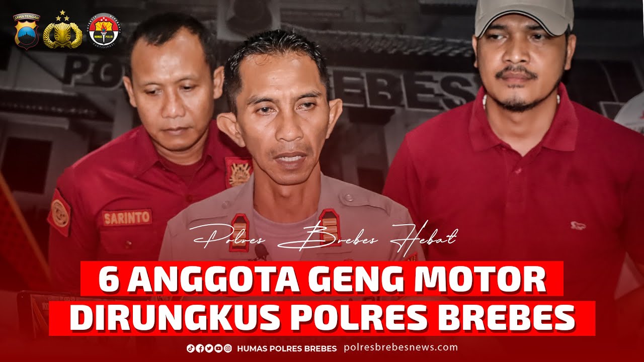 6 Anggota Geng Motor DIRINGKUS Polres Brebes - YouTube