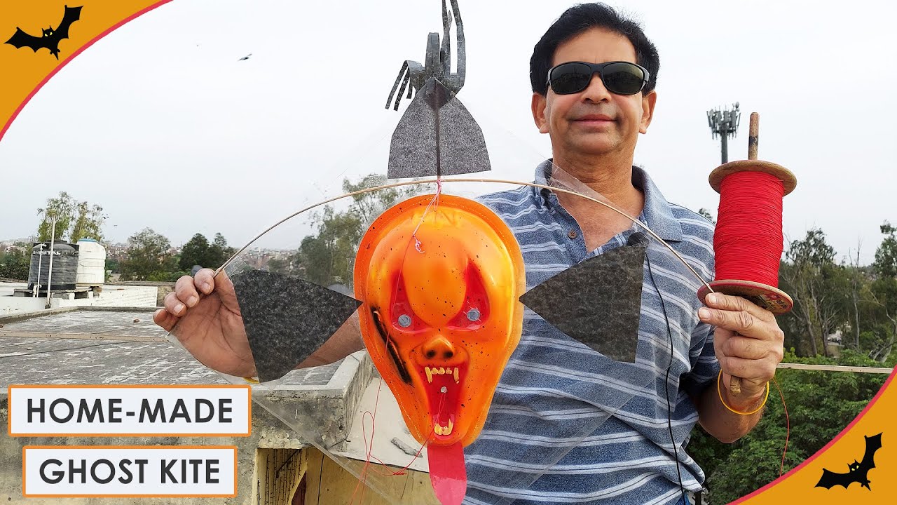 Flying A home-Made Ghost Kite | भूत वाली पतंग - YouTube