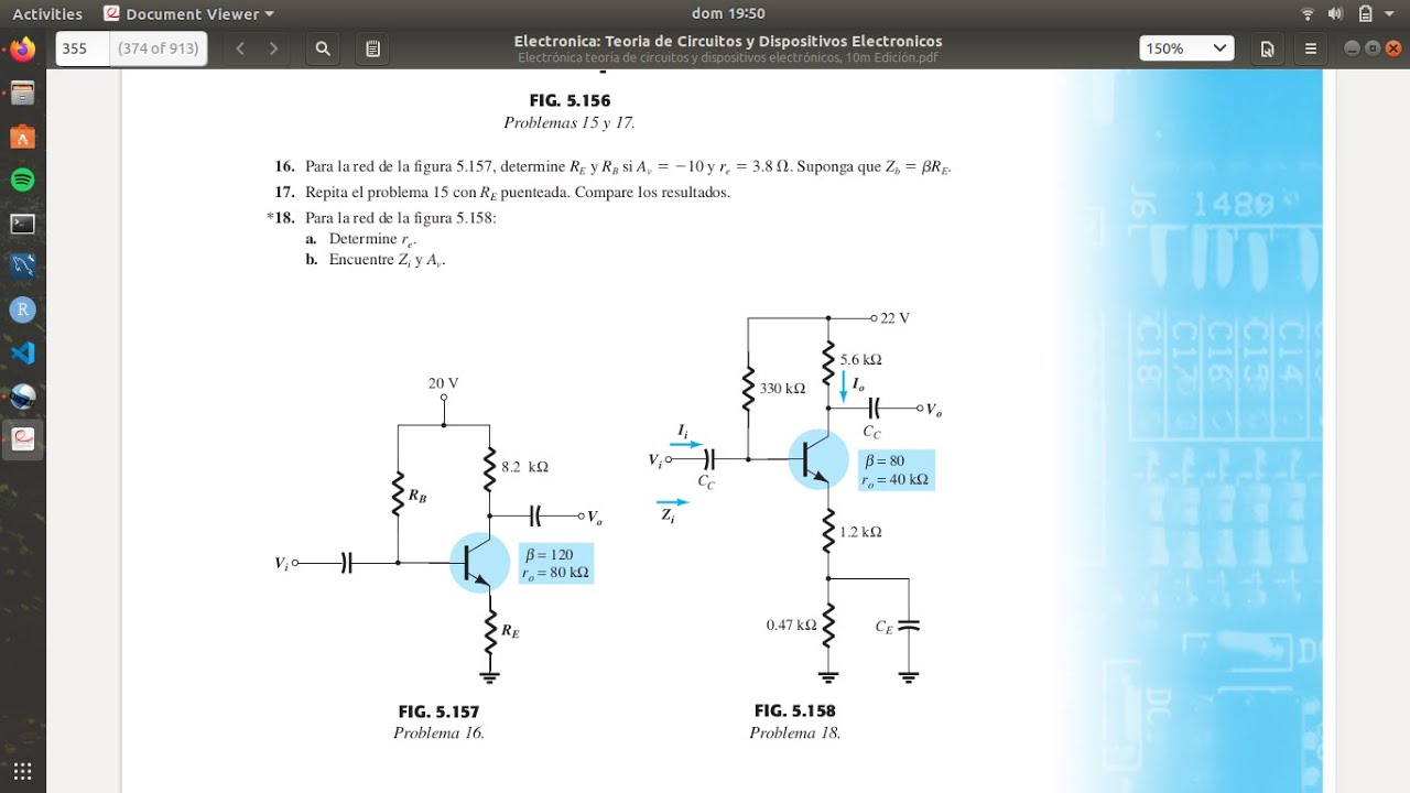 Transistores BJT Analisis AC-Ejercicio 5.18 Boylestad - YouTube