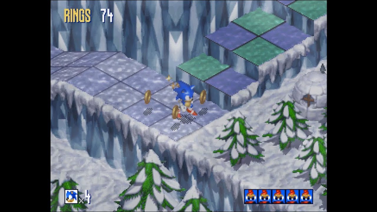 Sonic 3D Blast (SEGA Saturn): Diamond Dust Zone Act 1 [1080 HD] - YouTube