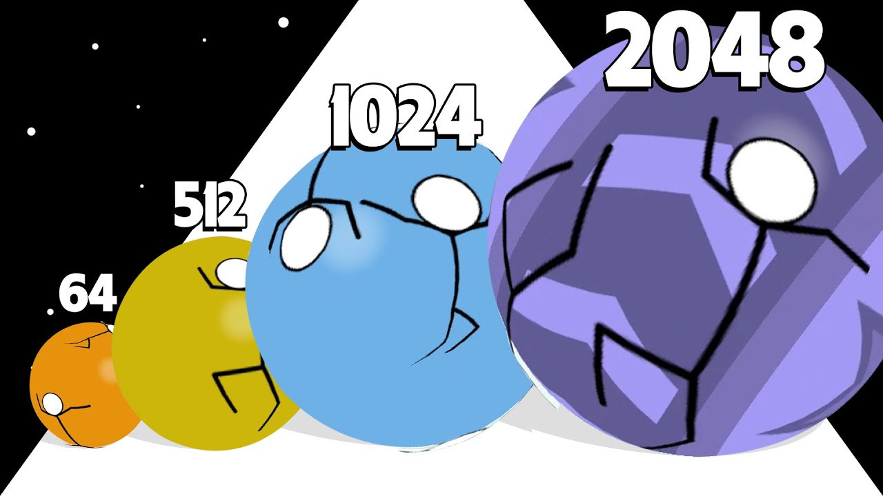 STICKMAN ROLL ⭐ Level Up Balls '2 to 2048' (Freeplay, Max Level) - YouTube