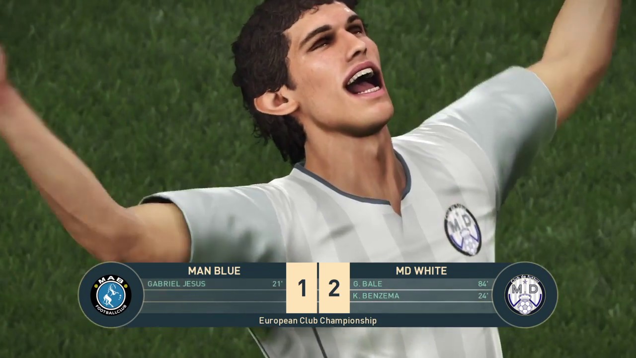 PES 2019 MD White vs Man Blue Cup Mode FINAL - YouTube