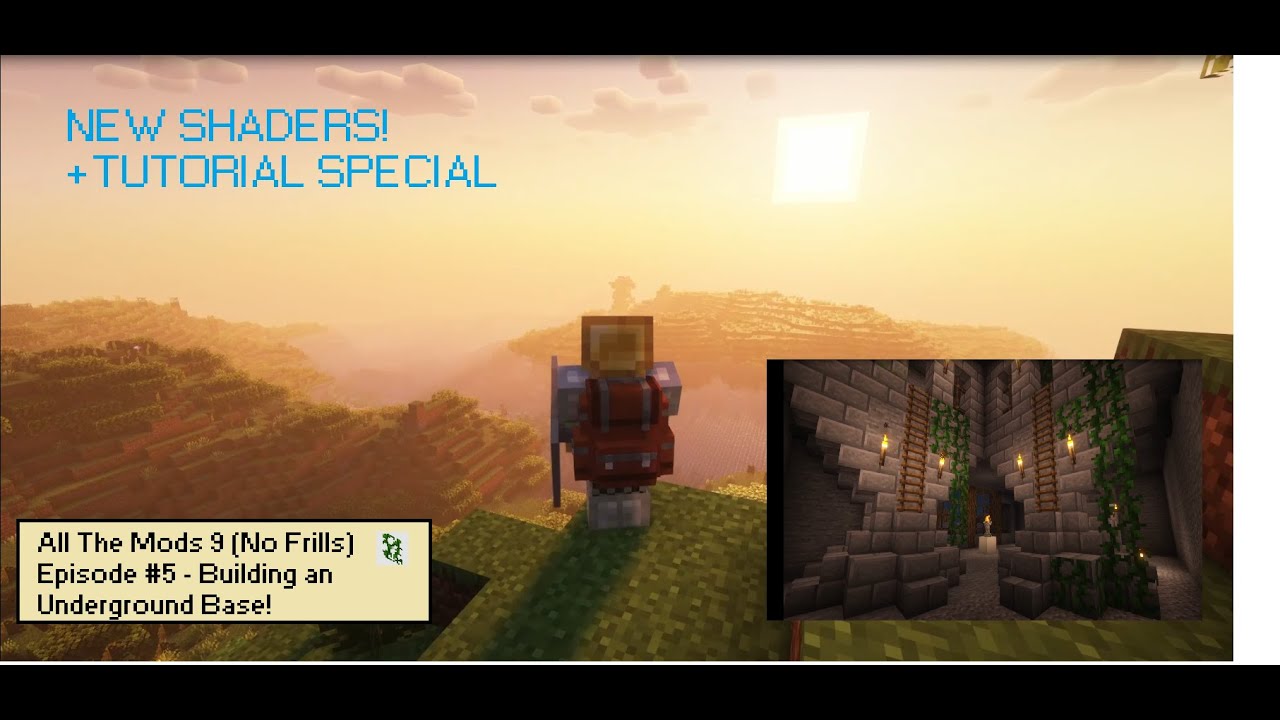 All The Mods 9 (No Frills) Episode #5 - Building an Underground Base ...