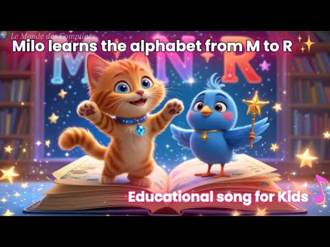 📘 Milo learns the Alphabet from M to R | Educational Song for Kids (in ...