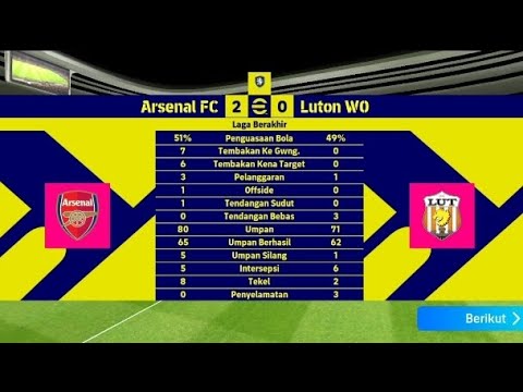 ARSENAL 2-0 LUTON | EFOOTBALL 2024 HIGHLIGHTS - YouTube