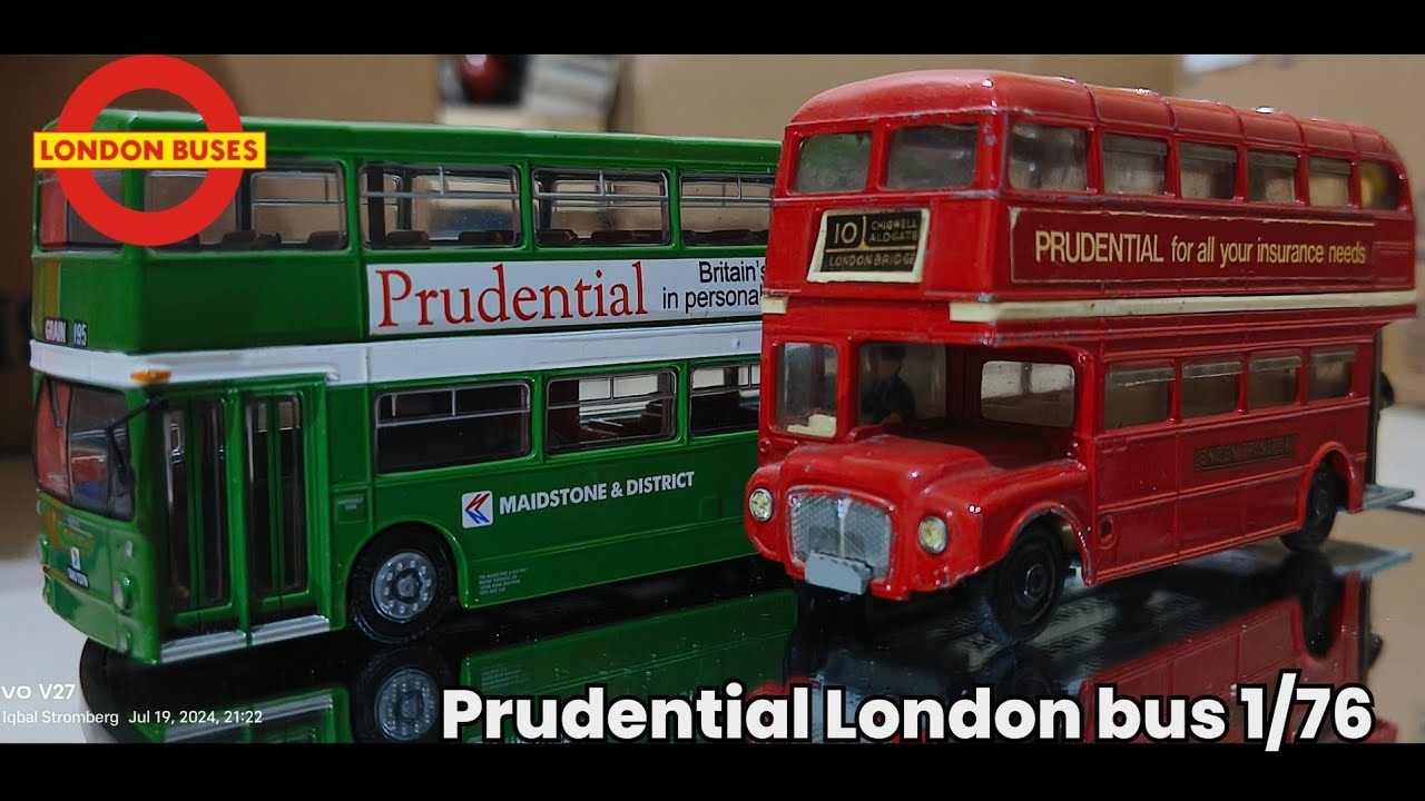 Prudential London Bus scale 1/76 - YouTube
