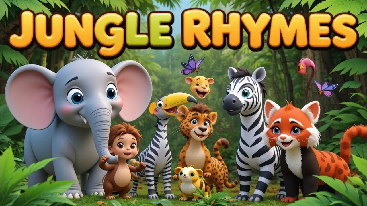 Jungle Rhymes | Fun Animal Songs & Dance | Kids Rhymes| Rhymes for ...