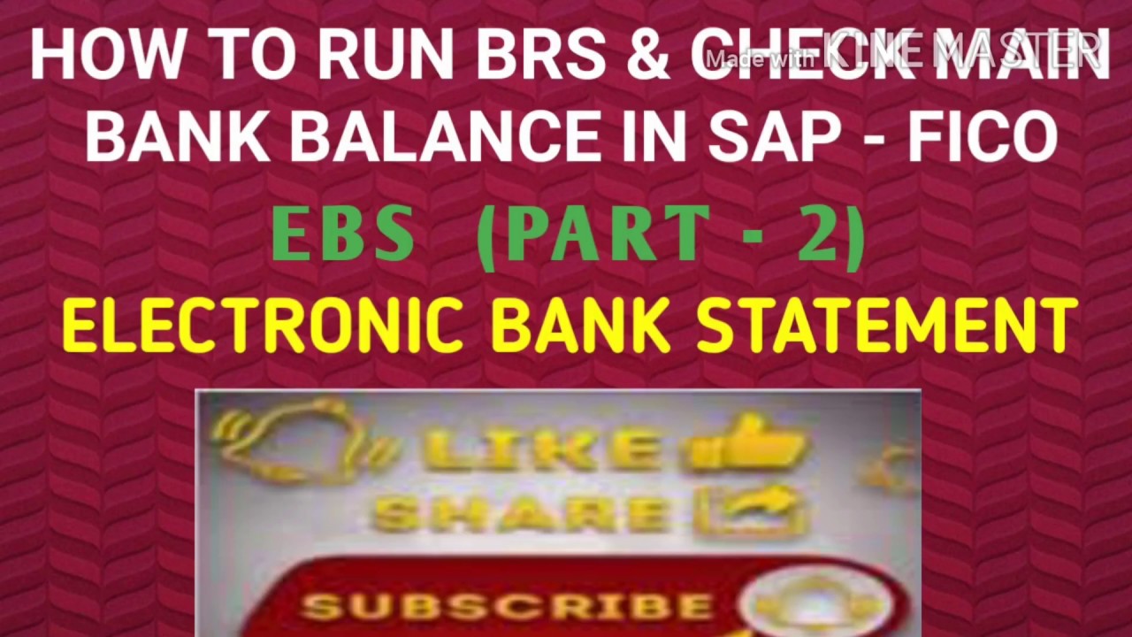 SAP-FICO (Session-48) How to run Electronic bank statement (EBS PART -2 ...