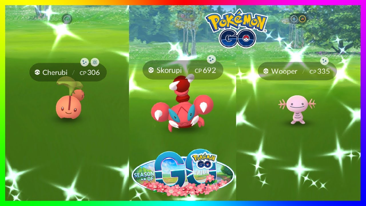 *NEW* SEASON OF GO SPAWNS IN POKEMON GO! Shiny Cherubi & Wooper Hunt ...