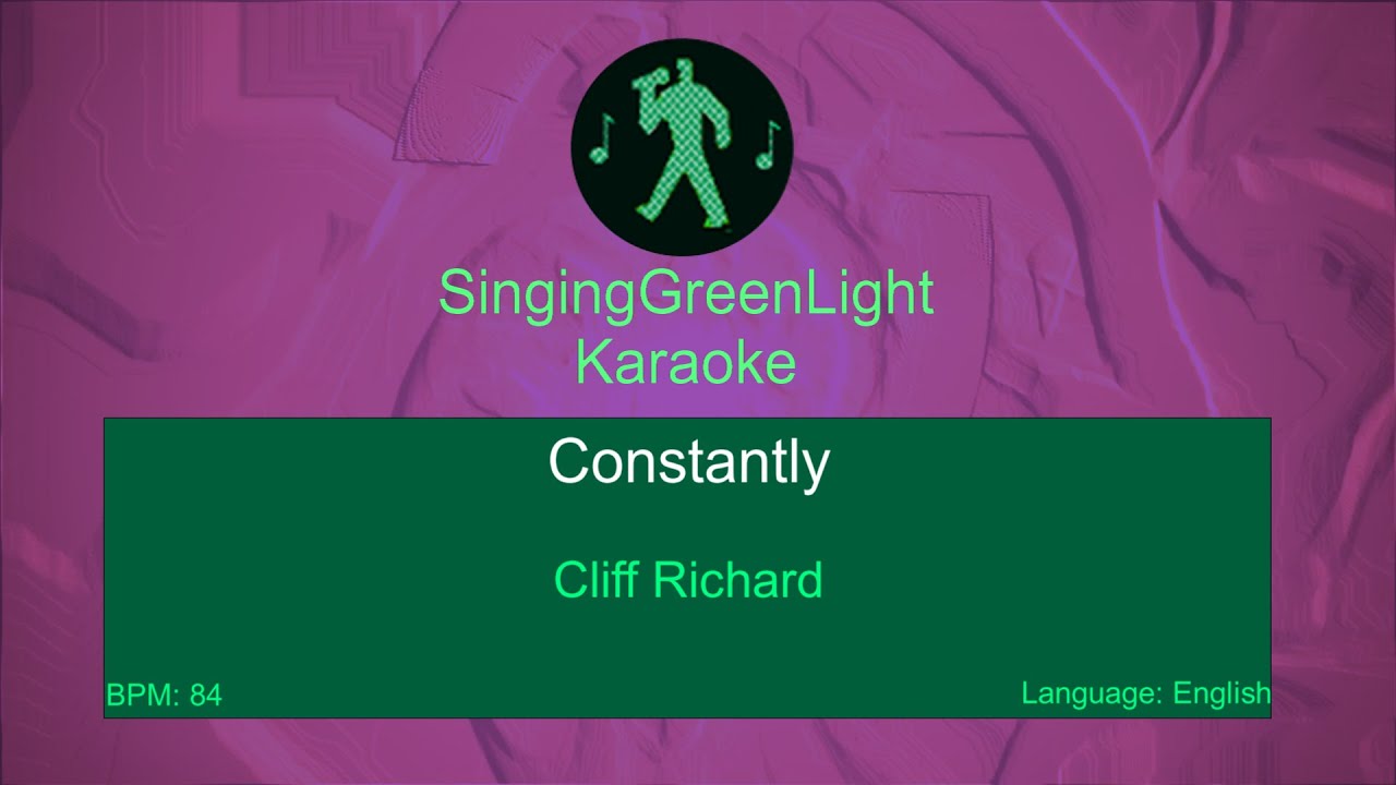 Cliff Richard - Constantly - Karaoke Version - YouTube