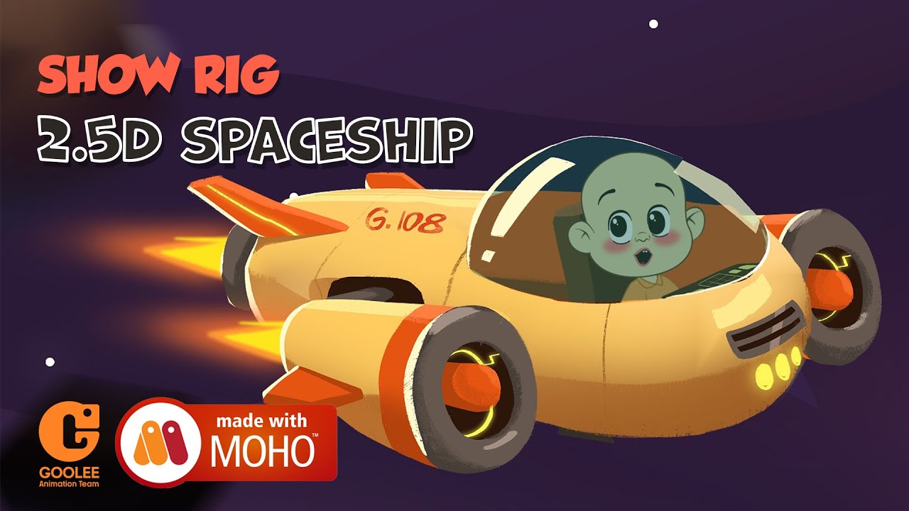 MOHO TUTORIAL | Spaceship 2.5D Show Rig | Moho Animation | Goolee ...