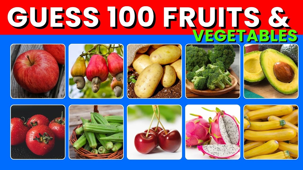 Guess the Fruit and Vegetable in 5 seconds | #quiz #challenge # ...