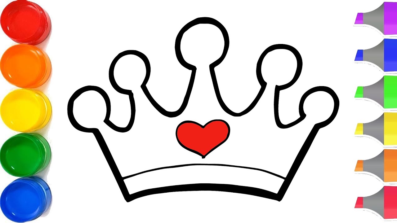 Cara Menggambar dan Mewarnai Mahkota untuk anak-an - Glitter Crown ...