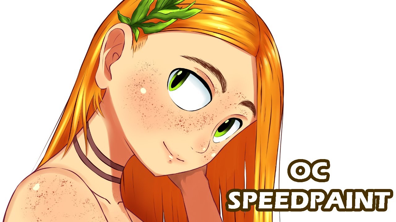 Speedpainting my original character Minerva (human form) - YouTube