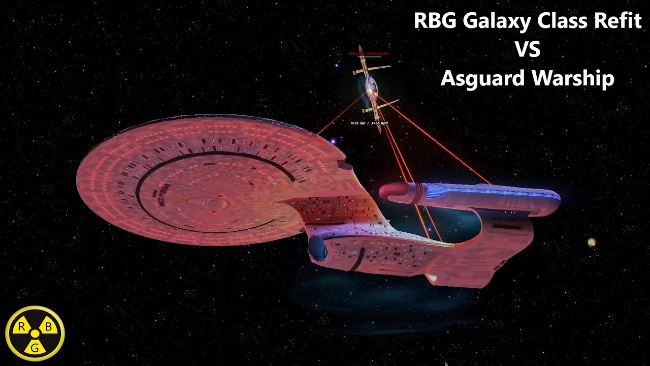 RBG Galaxy Class Refit VS Asgard Warship | Star Trek Ship Battle ...