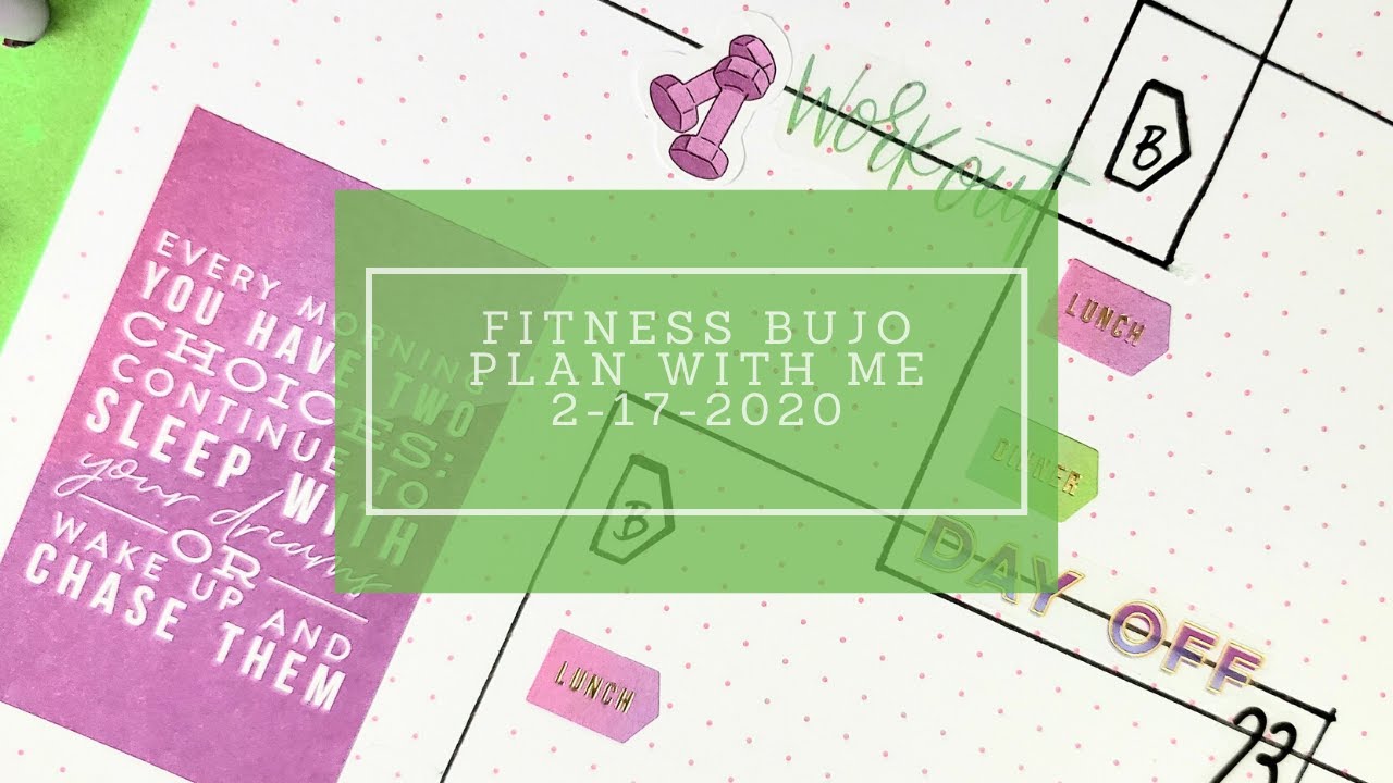 Fitness Bujo Plan with Me 2-17-2020 - YouTube