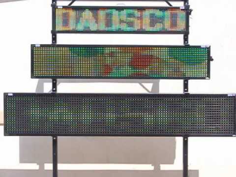 Tri Color LED Sign Sizes - YouTube