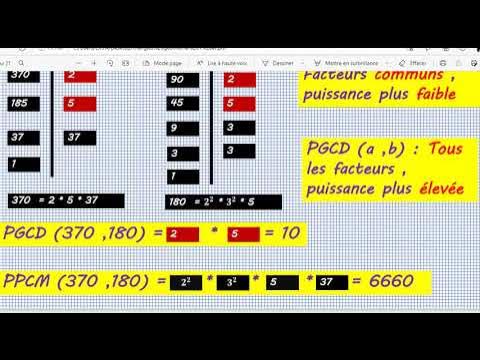 Relation PGCD PPCM - YouTube