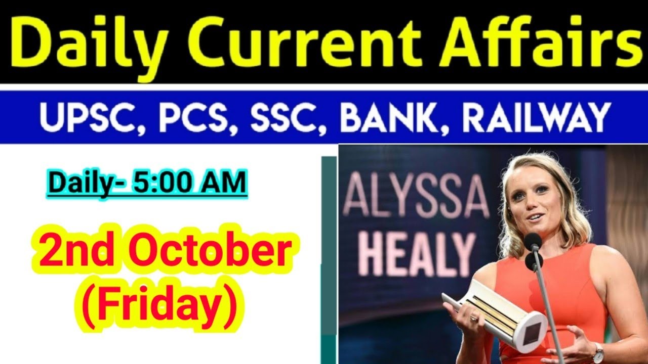2 October 2020 | Daily Current Affairs 2020 | Current Affairs Today ...