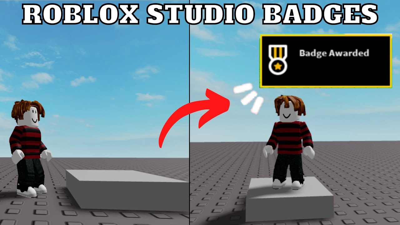 comment faire un block qui nous donne un badge roblox studio - YouTube