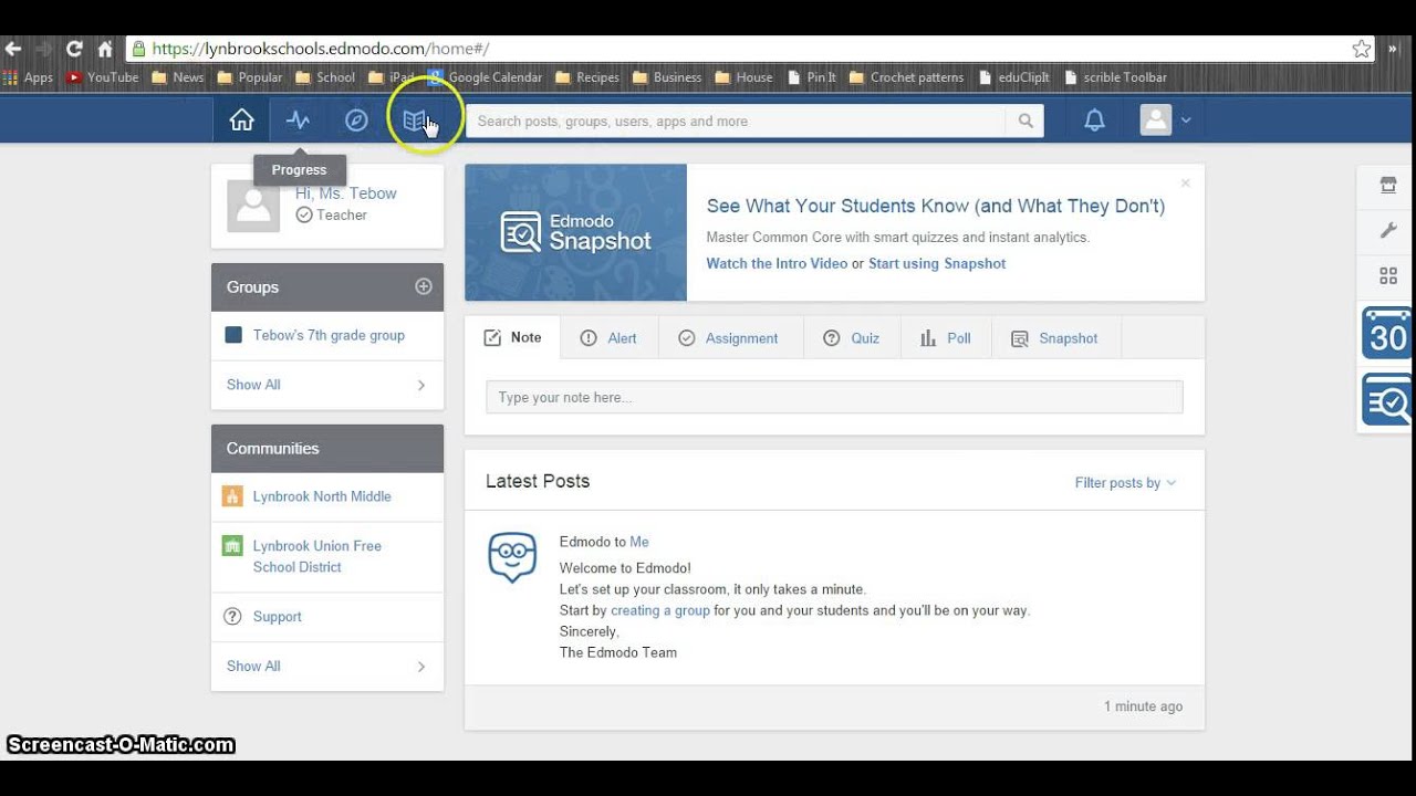 Tour of the Edmodo Homepage - YouTube
