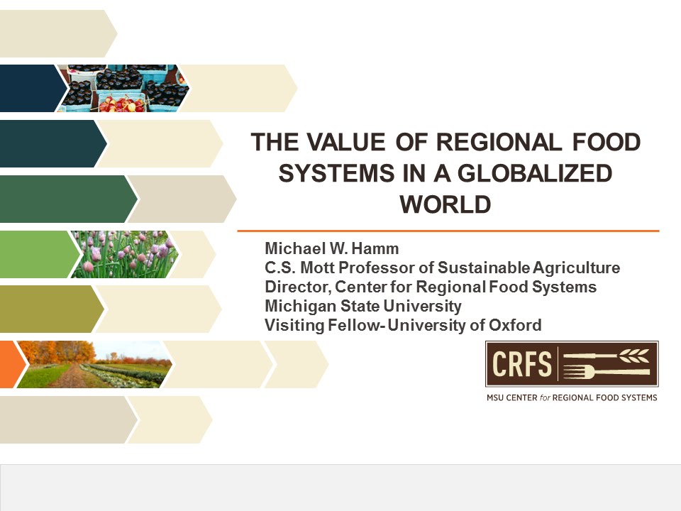 Regional food systems for improved resilience - YouTube
