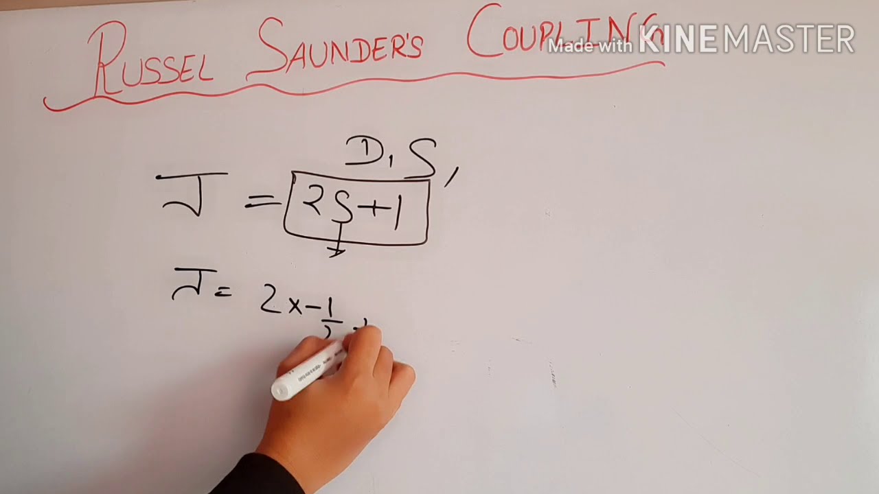 MSc 1st semester Physical chemistry class || Russel Saunders Coupling ...