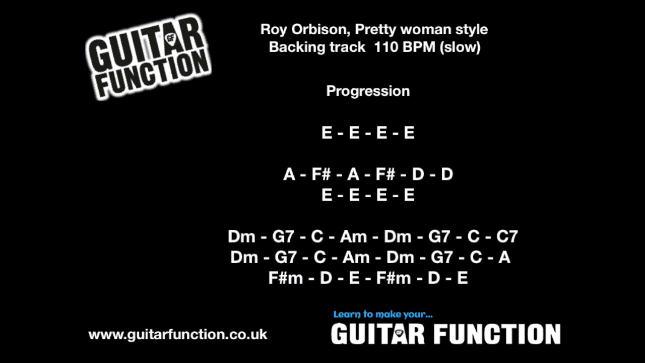 Backing track in A, Pretty Woman by Roy Orbison style bpm110 (slow ...