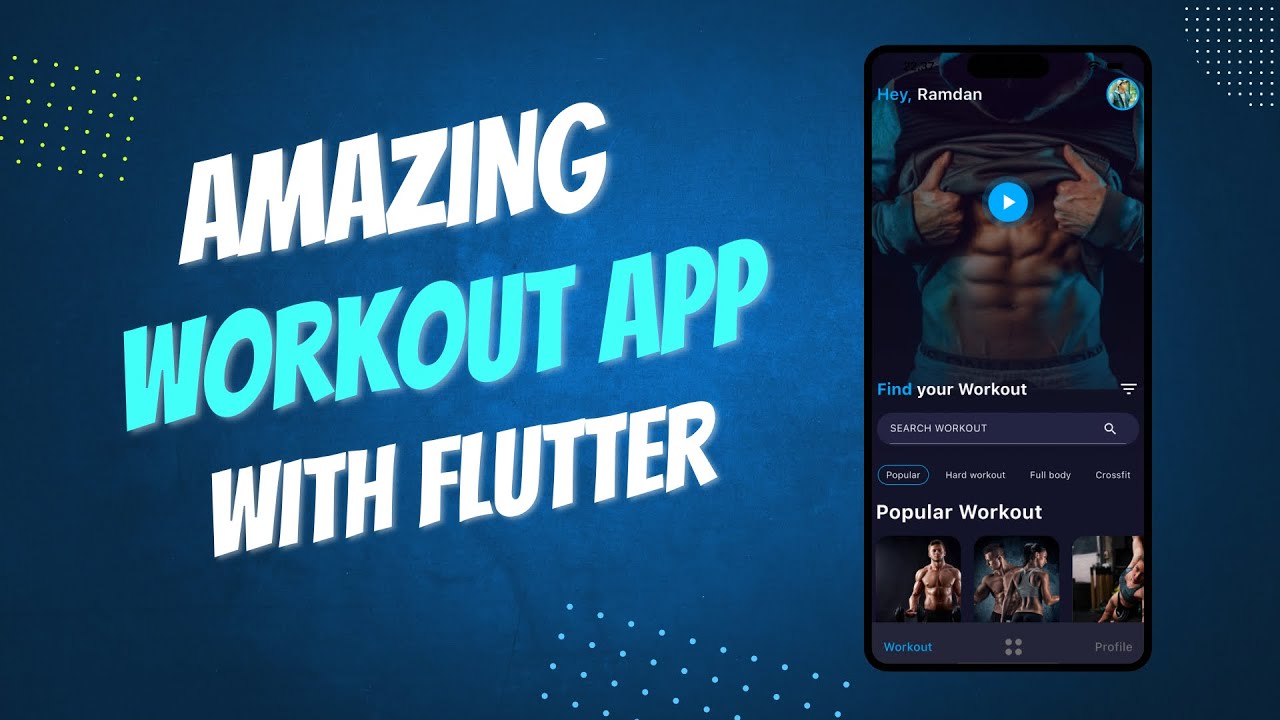 Flutter UI Template 💪 Fitness & Workout App Design - YouTube