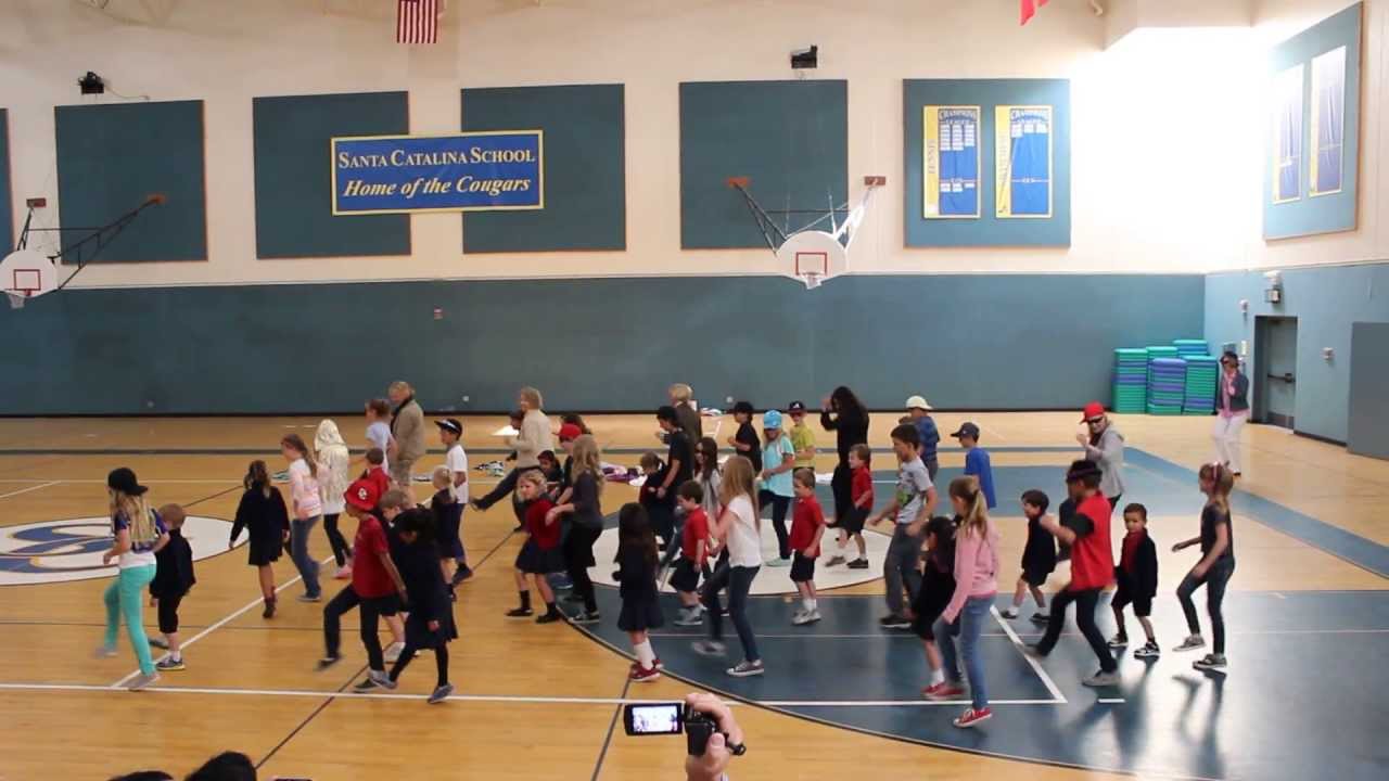 Grade 4 Leads PreK in the "Cupid Shuffle" - YouTube