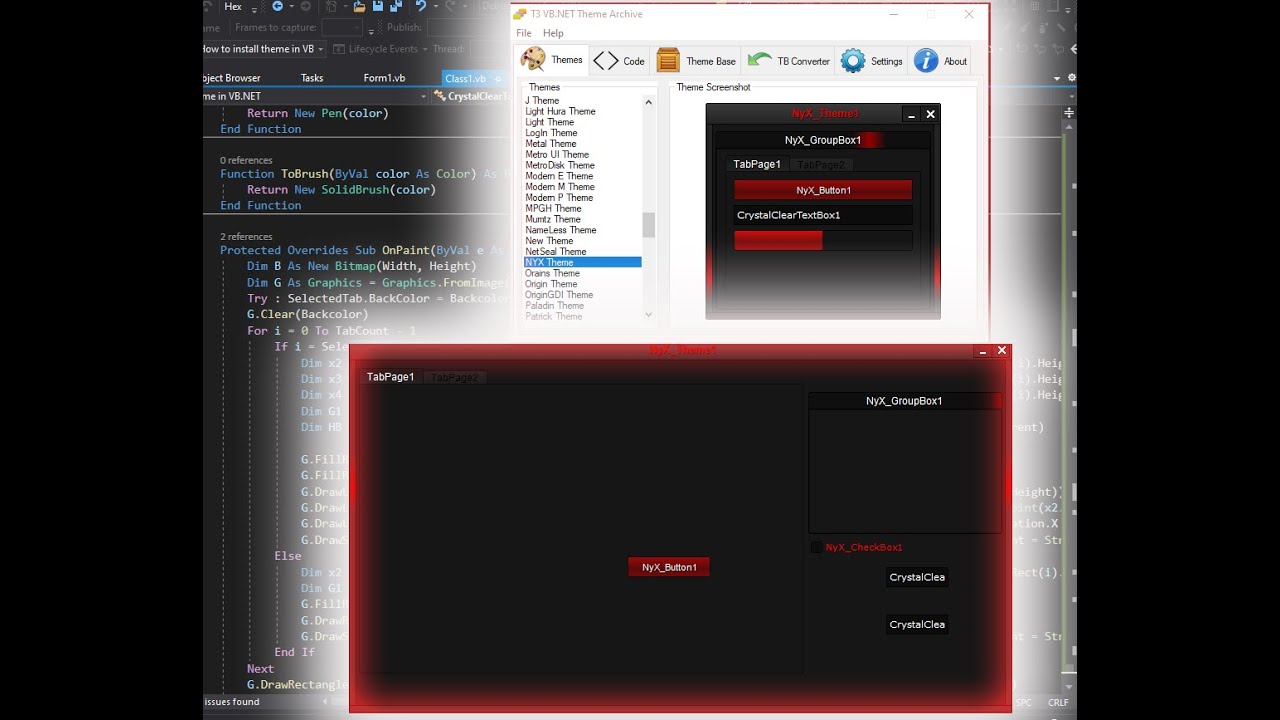 Add a Theme on your Visual Basic Project! [ FIRST VIDEO EVER] - YouTube