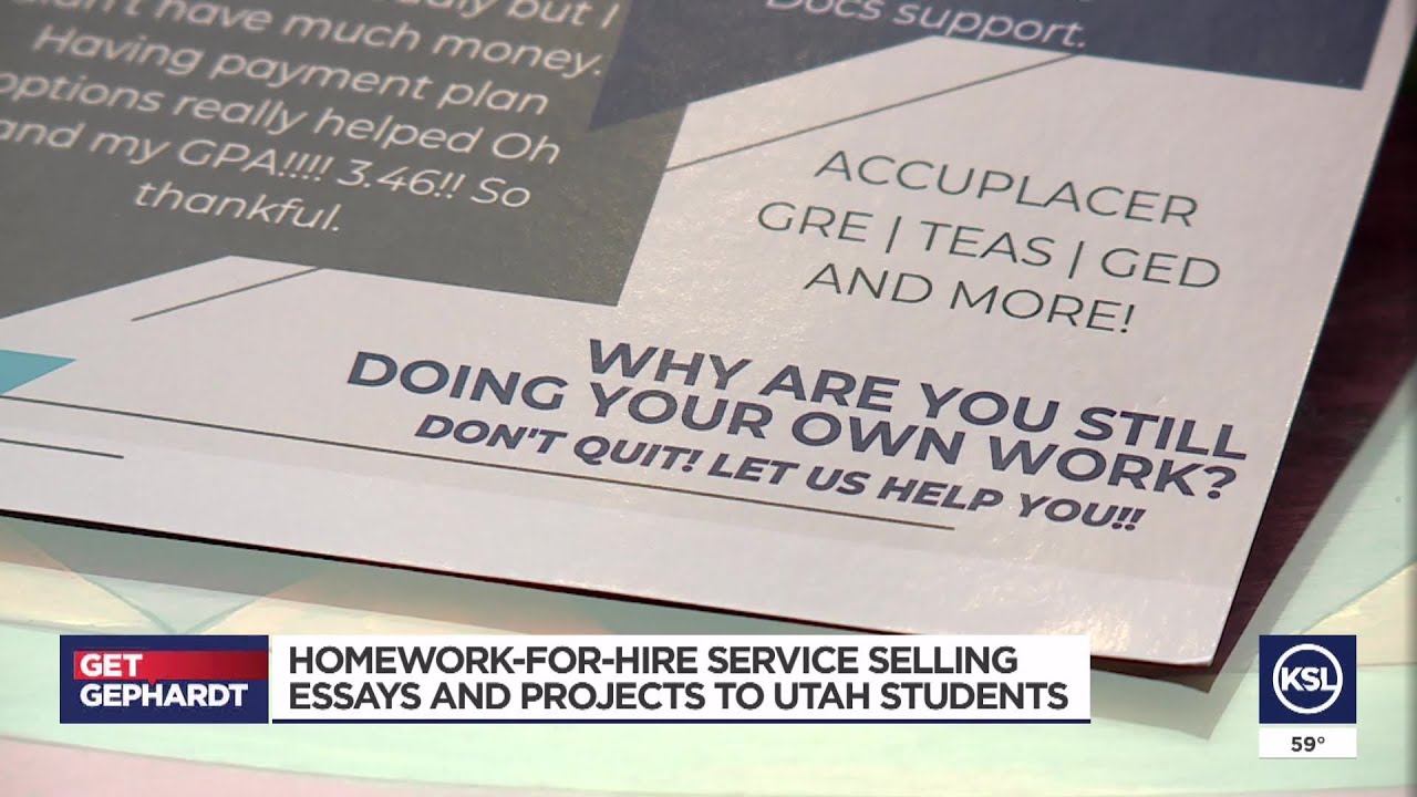 Homework-for-hire service offering coursework to Utah college students ...
