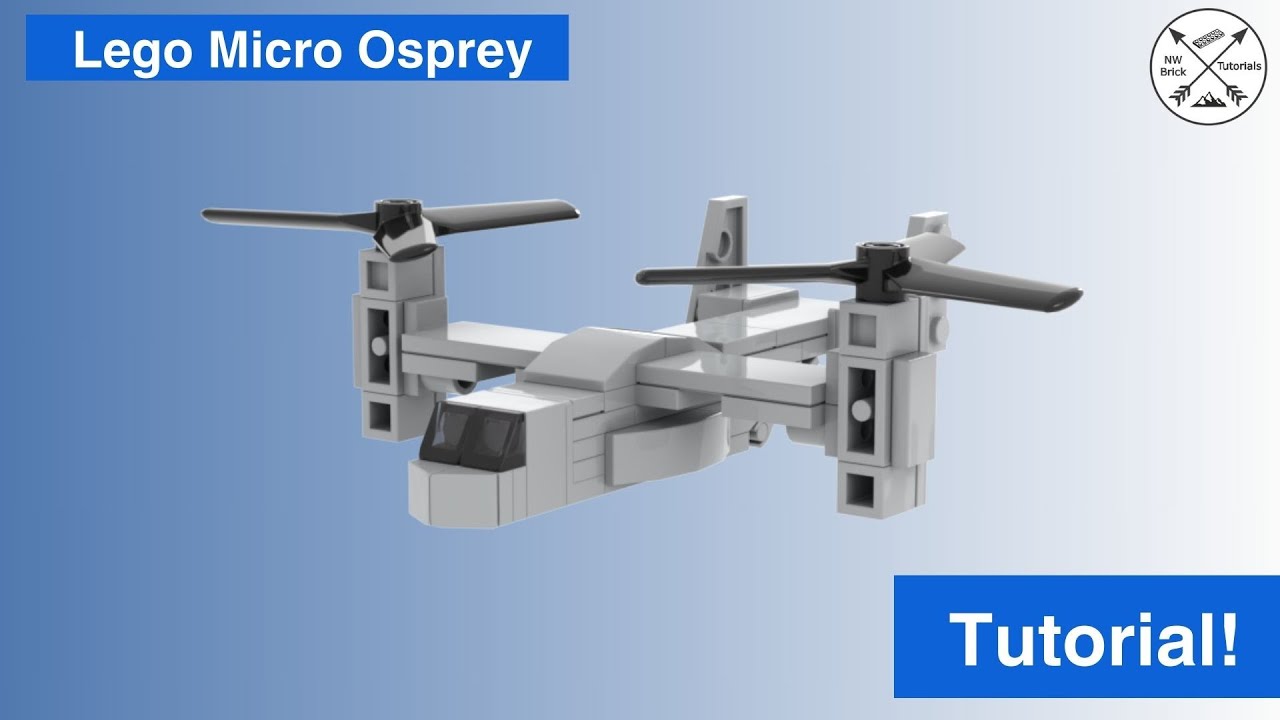 Lego Micro V-22 Osprey Tutorial! (Moc) - YouTube