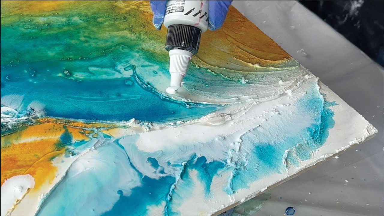 NEW Fluid Art Technique! Texture & Flow - YouTube