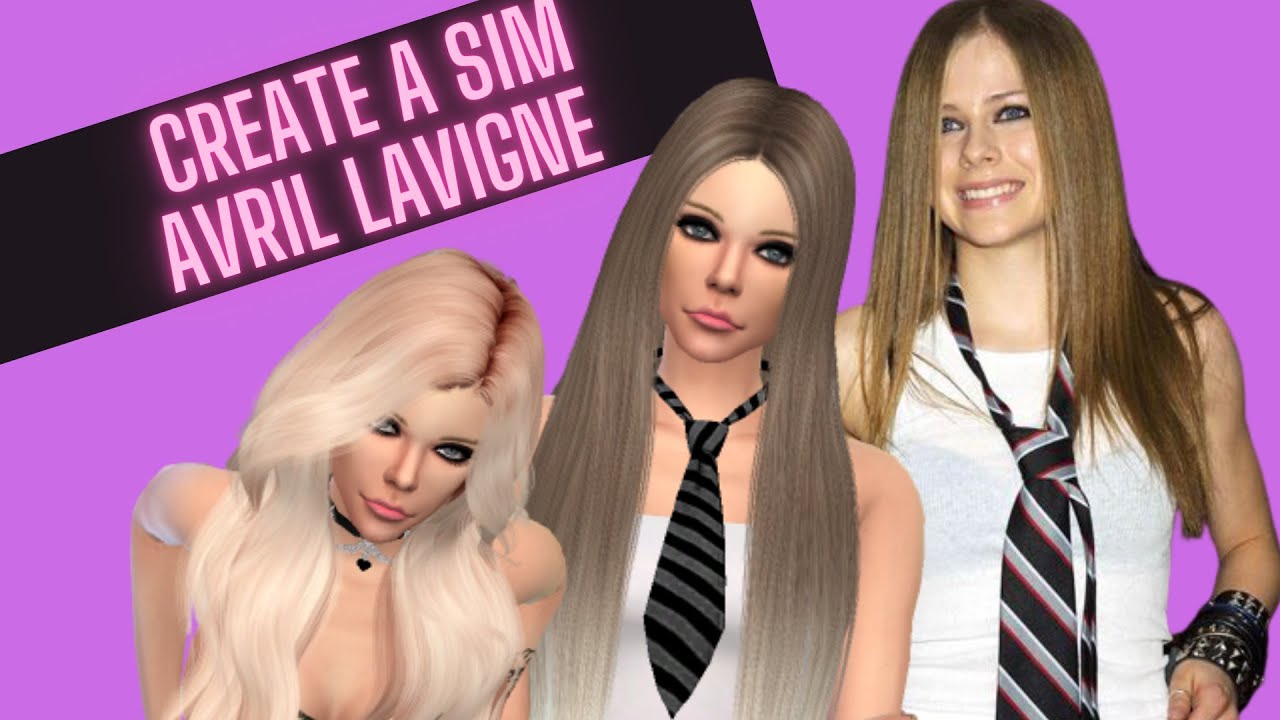 Sims 4| CAS - Avril Lavigne + CC Folder + Sim Download - YouTube