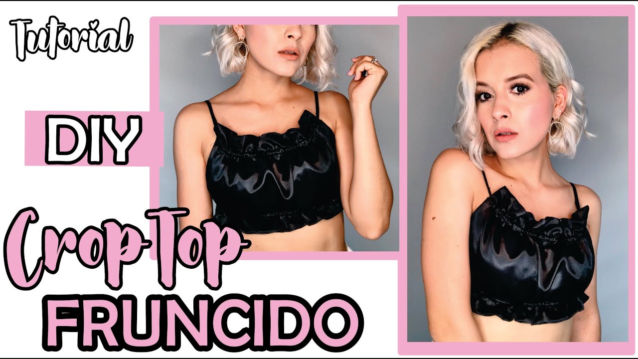 DIY Crop Top Fruncido | Ruched Backless Top - YouTube