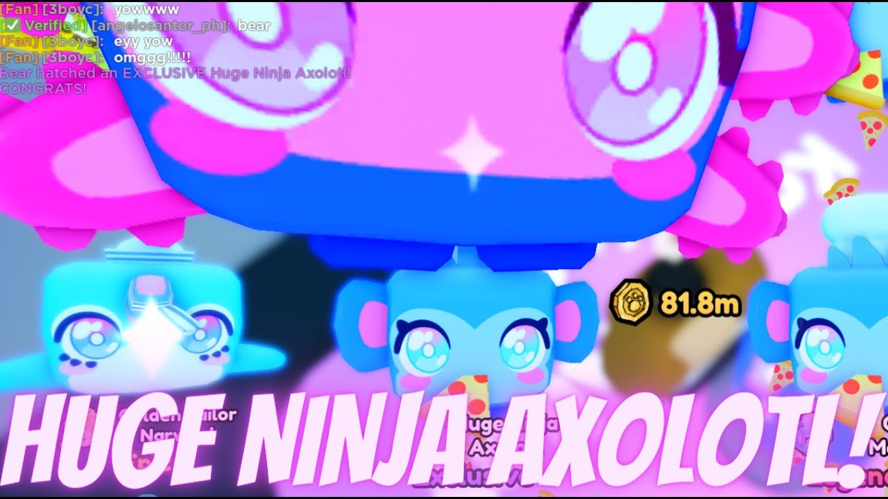 Hatching THE FIRST Huge Ninja Axolotl In Pet Simulator X! - YouTube