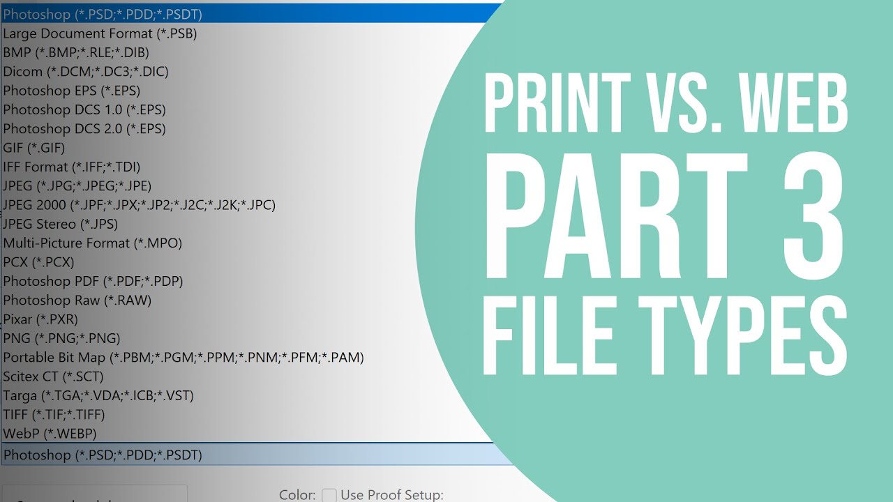 Print vs Web Part 3: File Types - YouTube