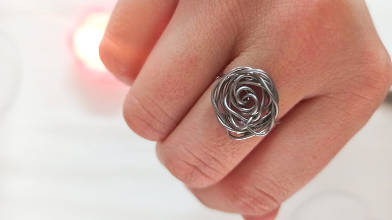 Making wire rose ring [handmade jewelry tutorial] - YouTube