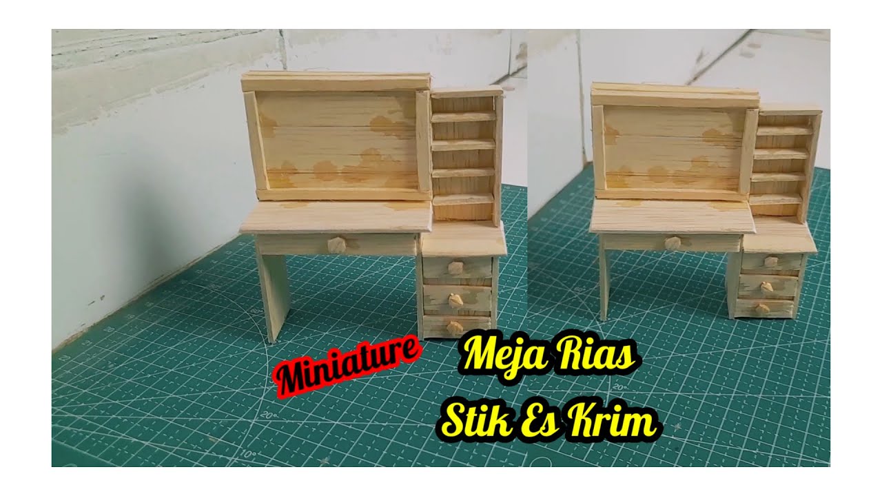 Kerajinan tangan stik es krim "Meja Rias" - YouTube