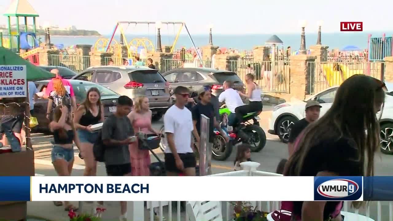 Memorial Day crowds kick off first major weekend for Hampton Beach - YouTube