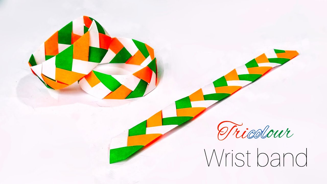 diy wrist band| republic day hand band| tricolour wrist band| republic ...