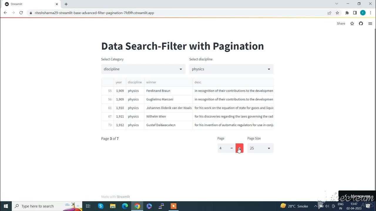 Data Search And Filtering With Pagination Feature Youtube