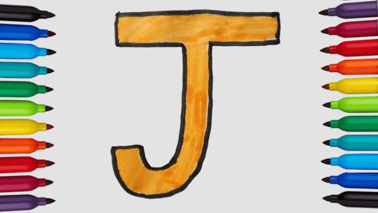 How to draw J | J drawing | How to draw with alphabet | How to draw j ...