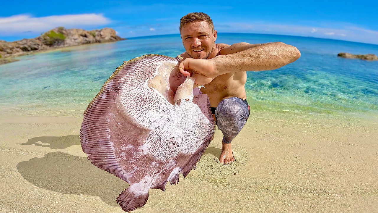 SOLO SURVIVAL Spear Fishing RARE Fish Catch Clean Cook! - YouTube